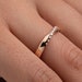 3 MM Wide, 14K Solid Gold Wedding Band, Twisted Wedding Ring With CZ ...