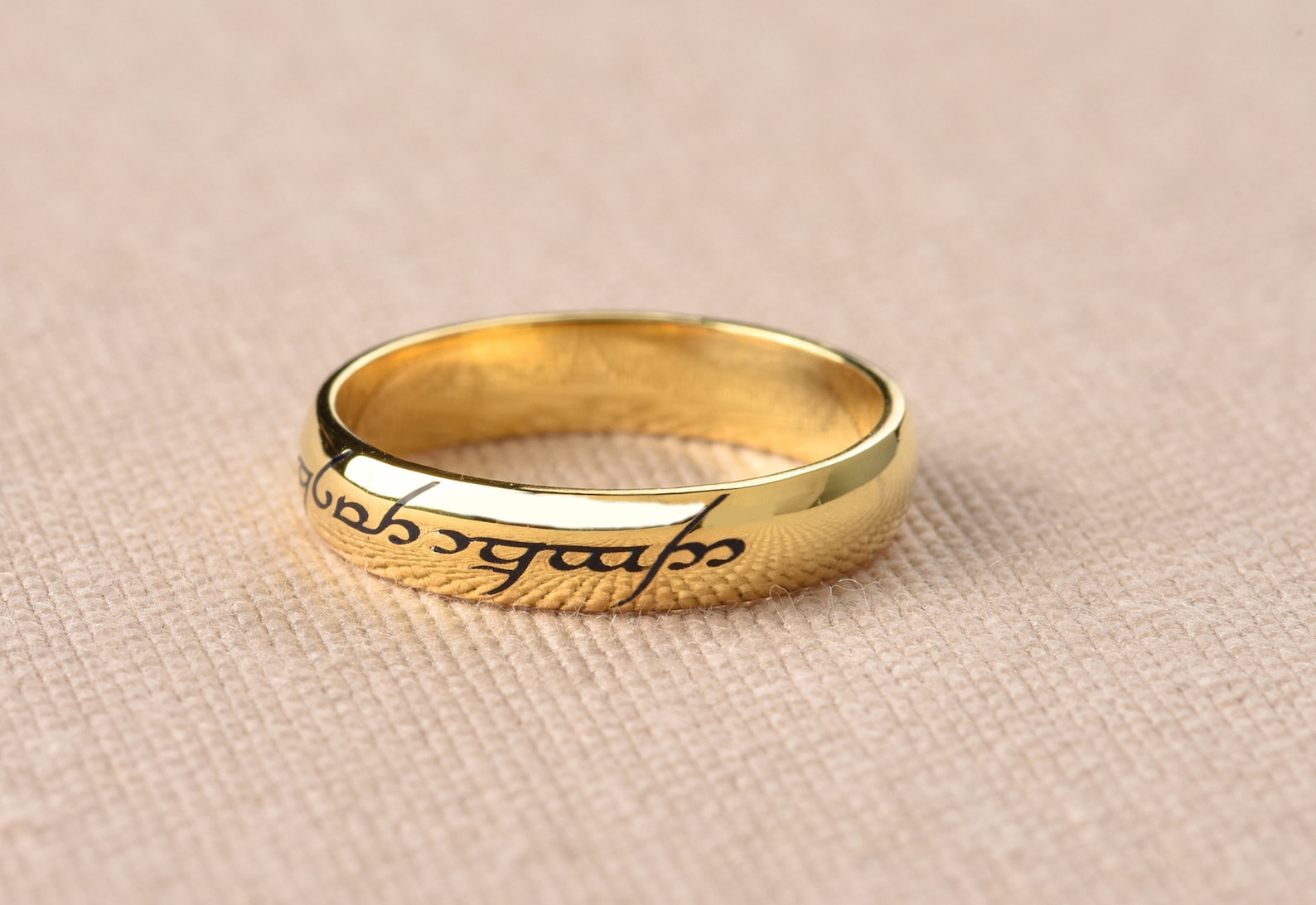 Elvish Gold Ring Band Elvish Gold Ring Gold Elven Ring - Etsy