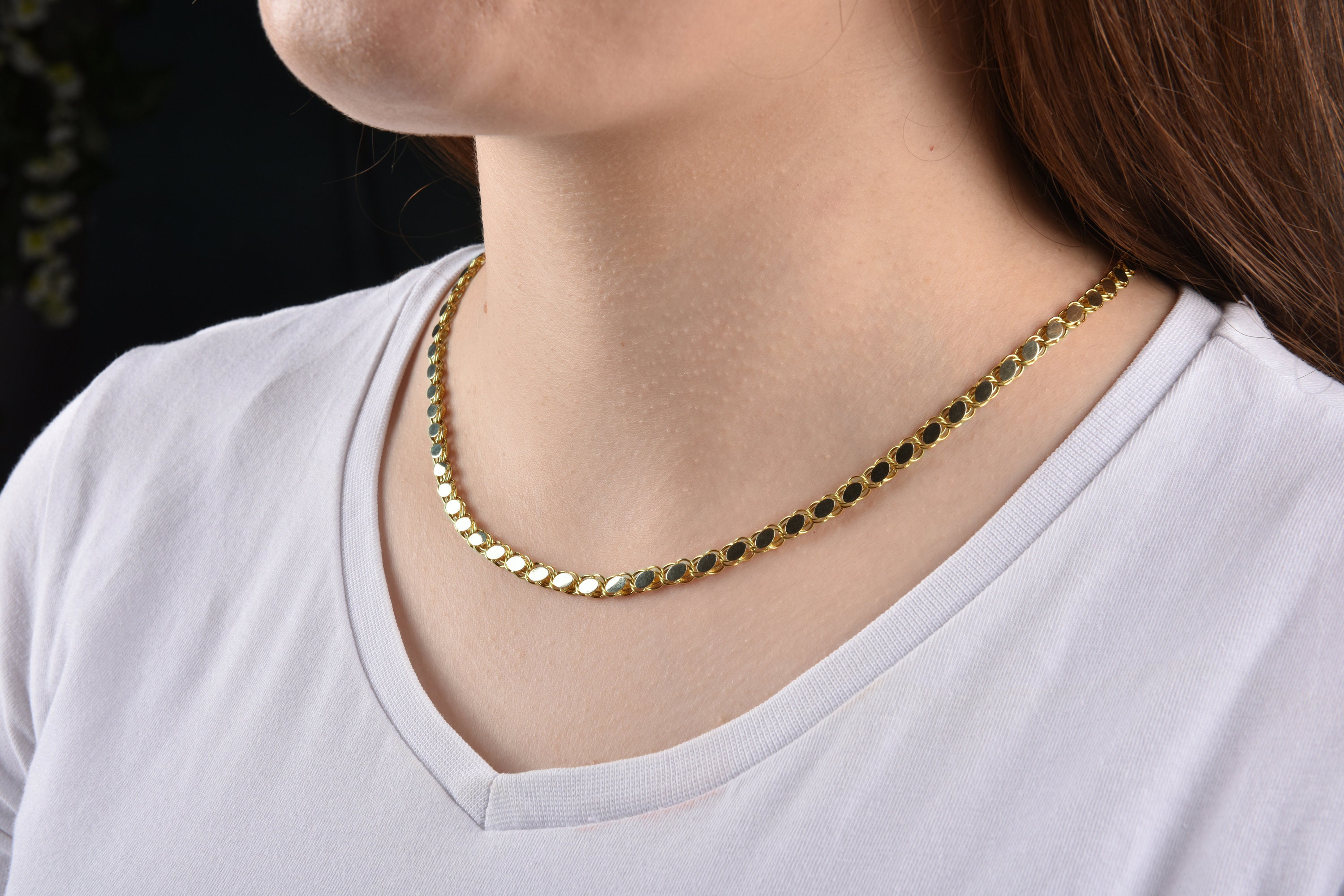 Thick Gold Chain Necklace 14K Gold Chain Necklace Long | Etsy