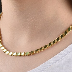 Solid 14K Gold Chain Necklace, 14K Gold Chain, Gold Fancy Chain ...