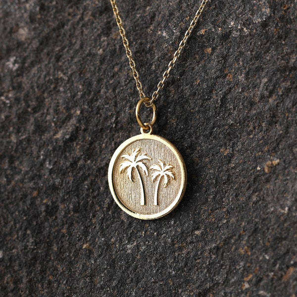 Gold Palm Tree Charm - Etsy