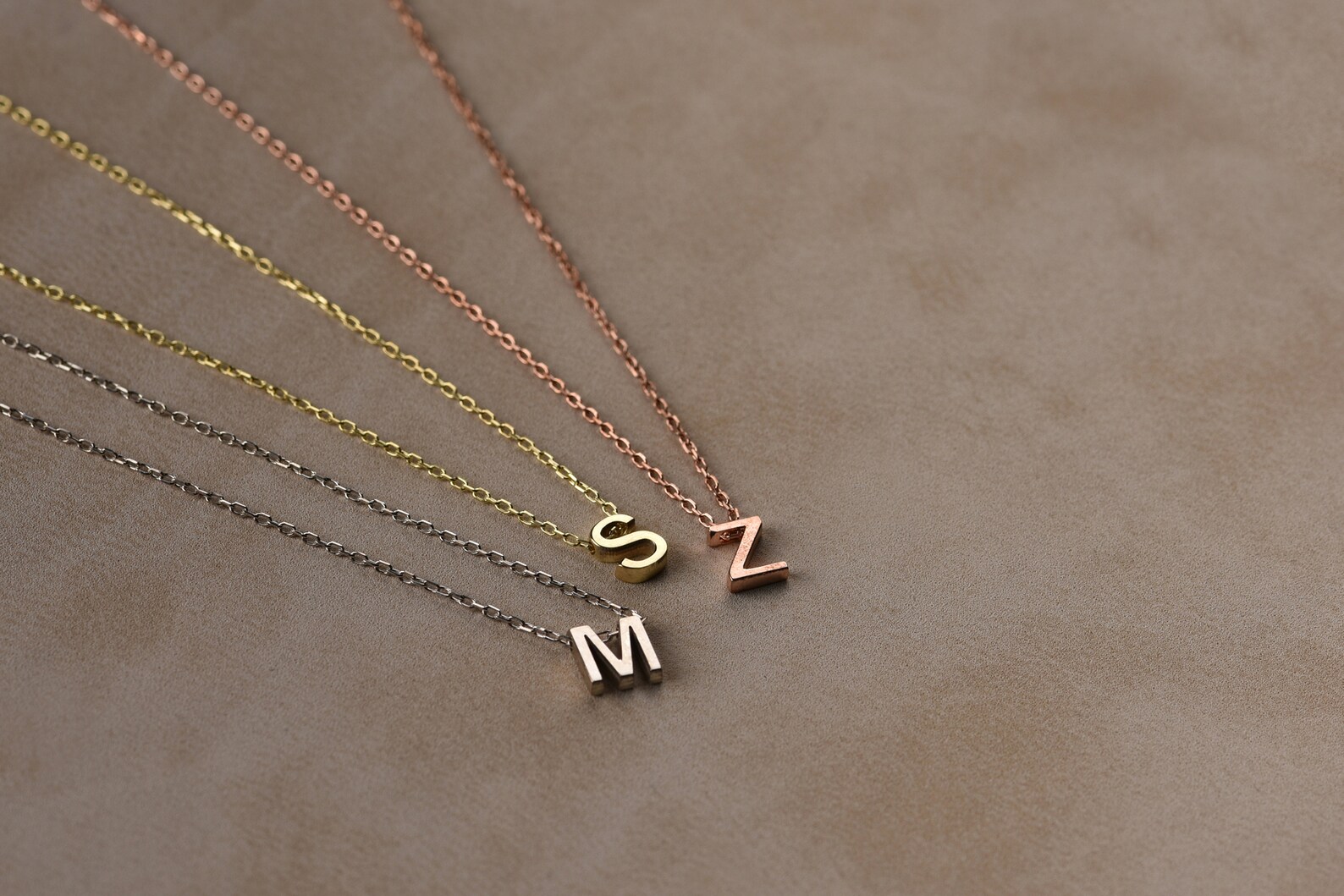 Letter Personalized Necklace Tiny Letter Necklace | Etsy