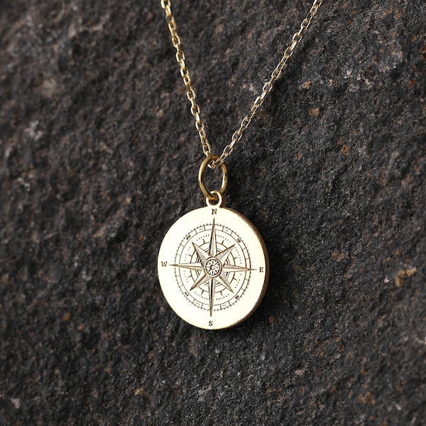 Compass Necklace - Etsy