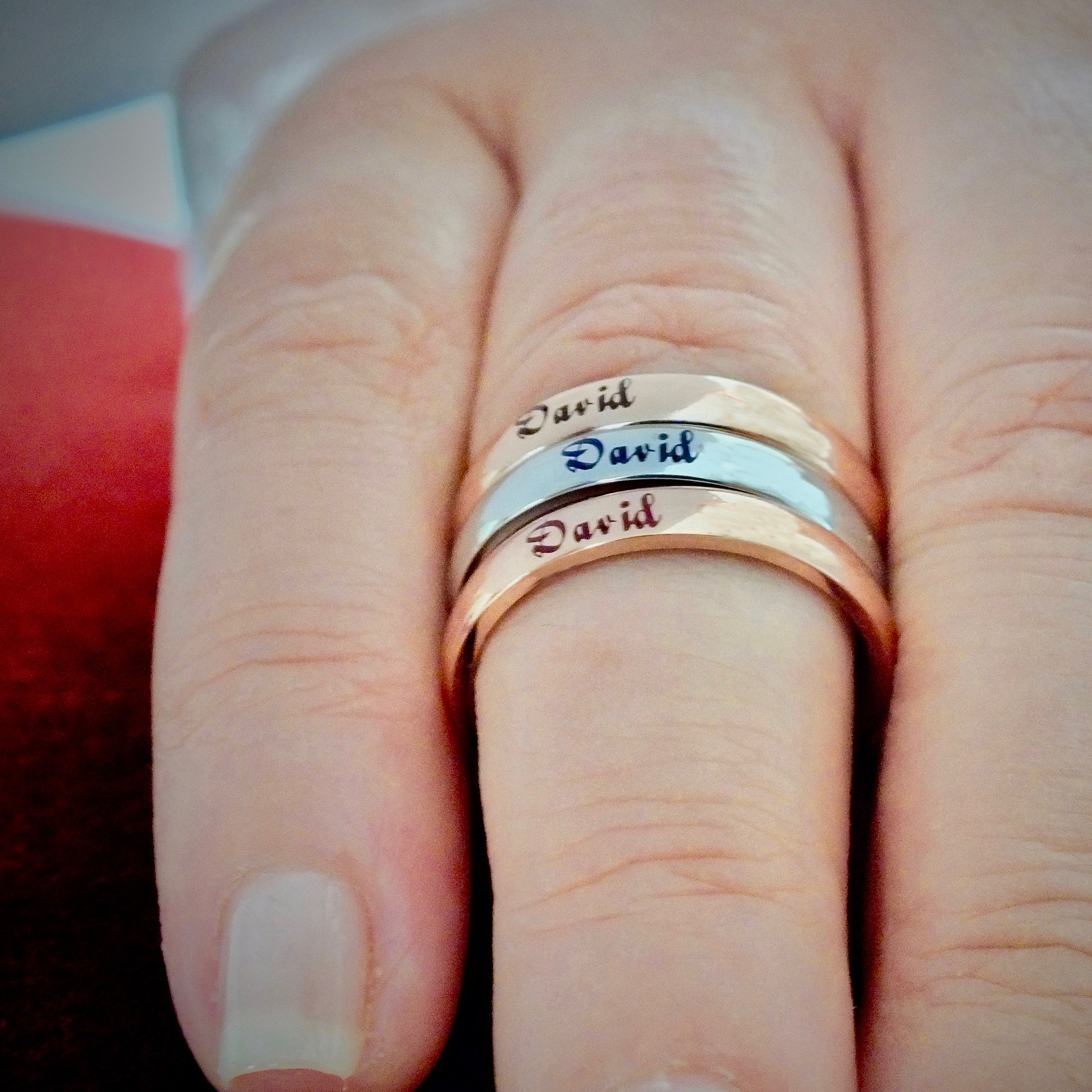 Script Name Ring Custom Signet Ring Personalized Name Ring | Etsy