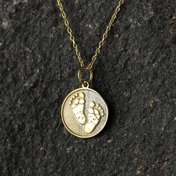 Baby Feet Necklace - Etsy