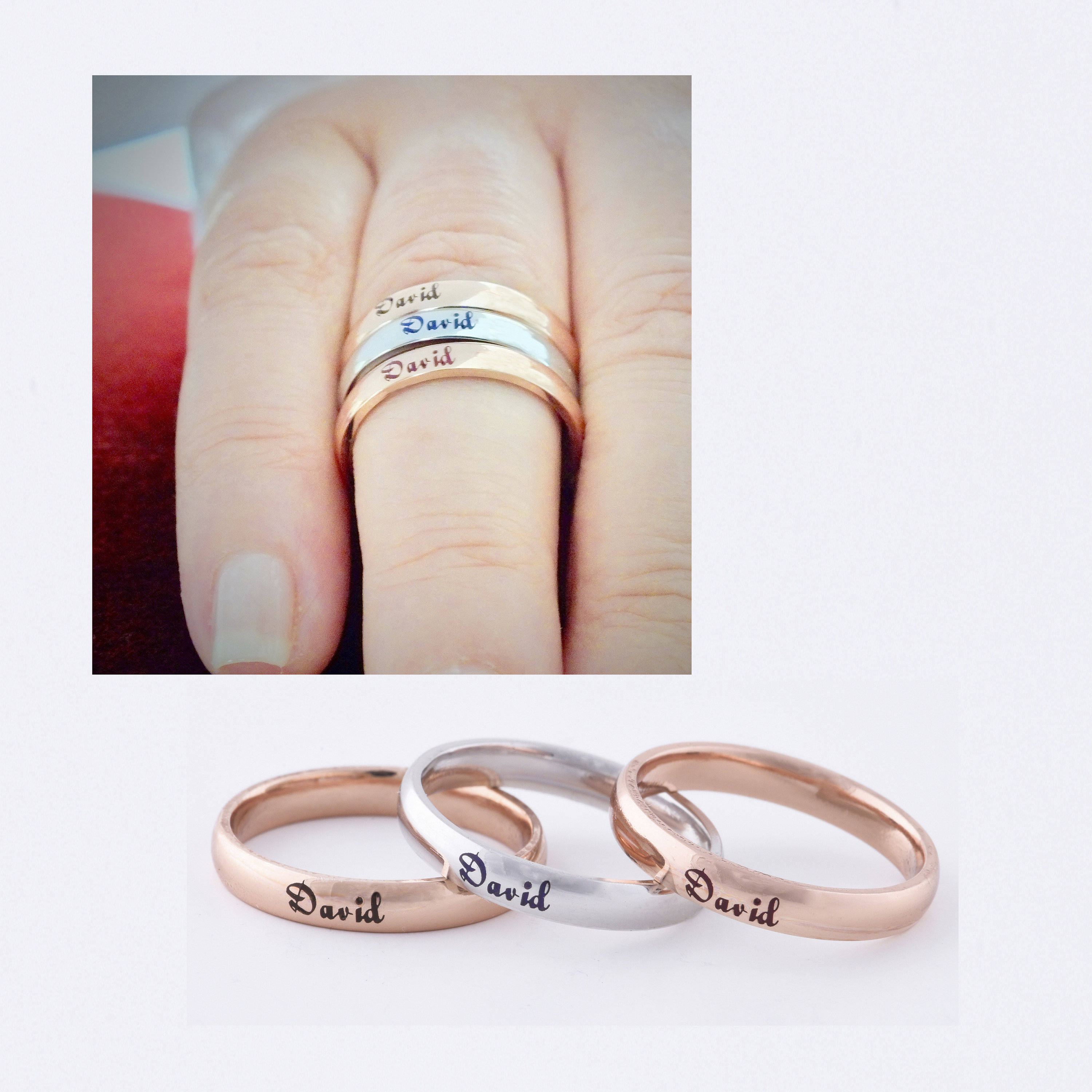 Script Name Ring Custom Signet Ring Personalized Name Ring | Etsy