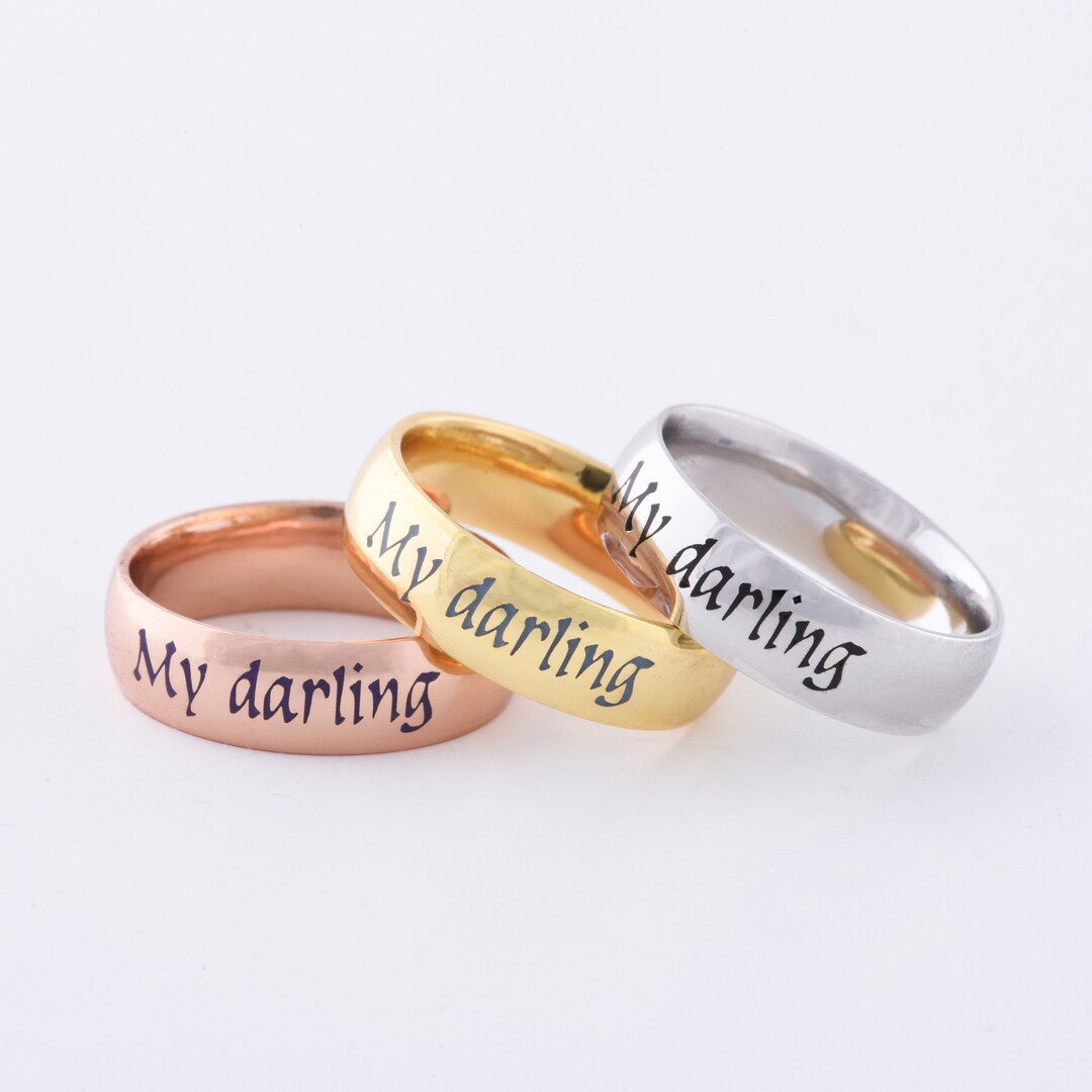 Personalized Name Ring, Gold Name Ring , Dainty Ring, Custom Name ...