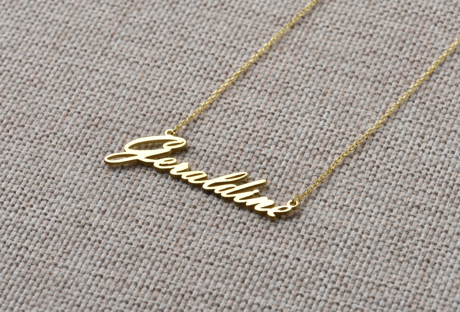 Cursive Name Necklace Name Necklace Gold Personalized - Etsy