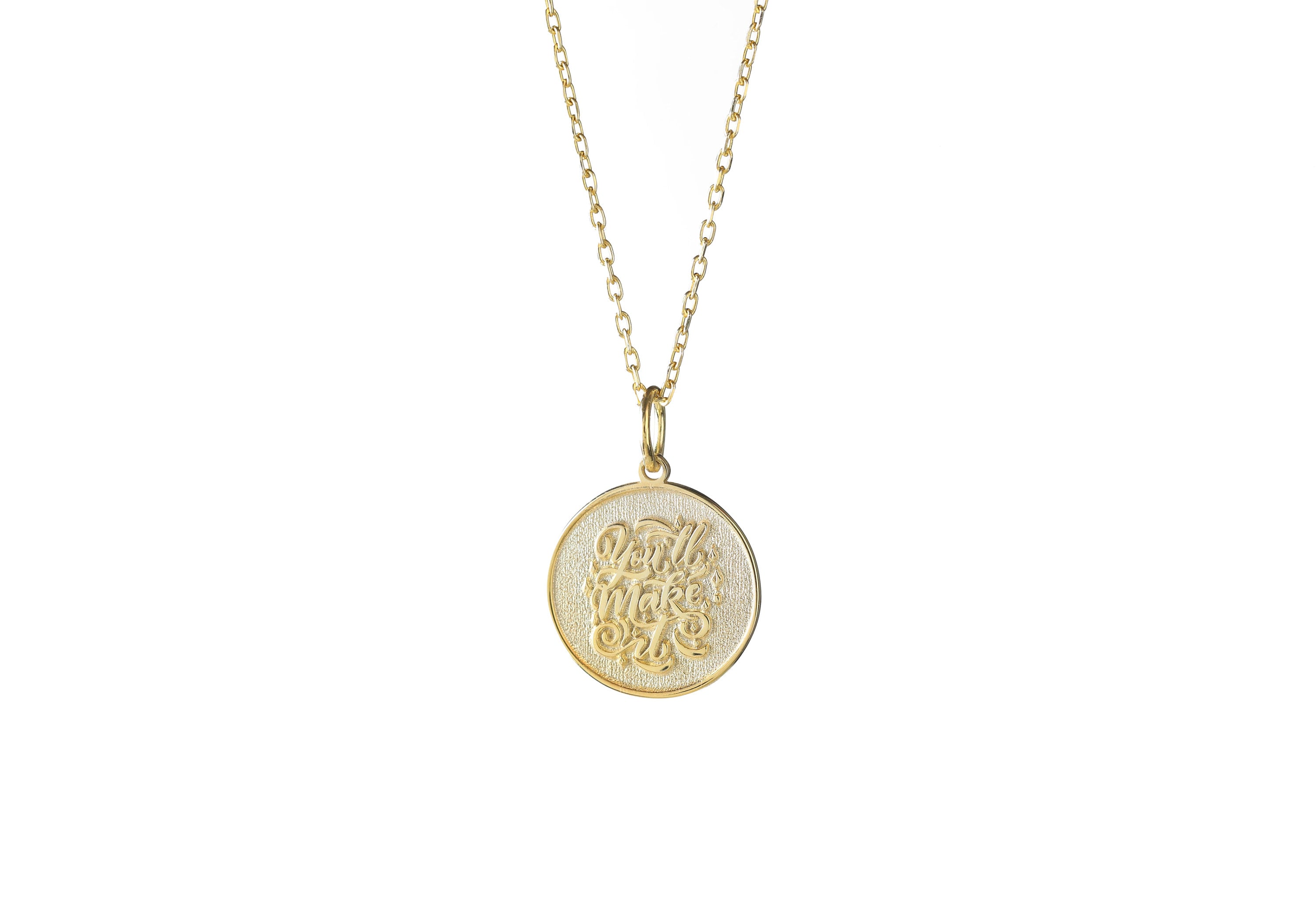 14k Gold Motivation Quote Necklace Personalized You Will Make - Etsy