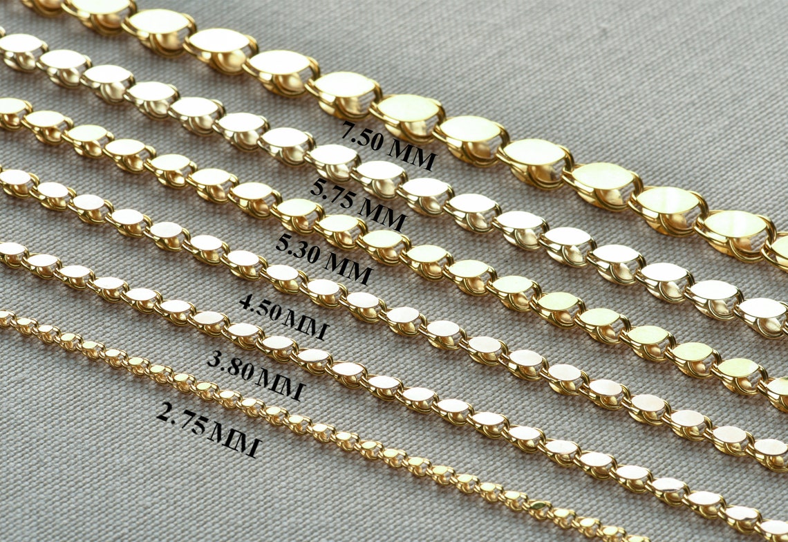 Solid 14K Gold Chain Necklace 14K Gold Chain Gold Fancy | Etsy