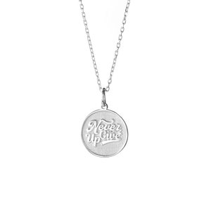 14k Gold Motivational Necklace, Personalized Motivational Pendant ...