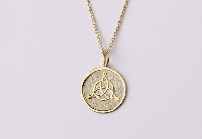 14k Gold Triquetra Necklace Personalized Triquetra Necklace - Etsy