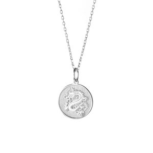 14k Gold Chinese Dragon Necklace, Personalized Chinese Dragon Pendant ...