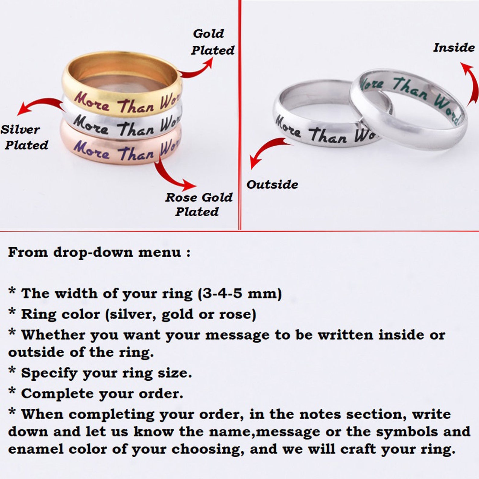 Morse Code Ring Name Ring Custom Ring Silver Enamel Ring | Etsy