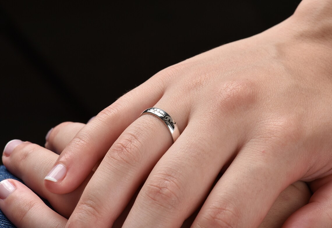 14K Solid Gold Arabic Name Ring Custom Arabic Ring Solid - Etsy