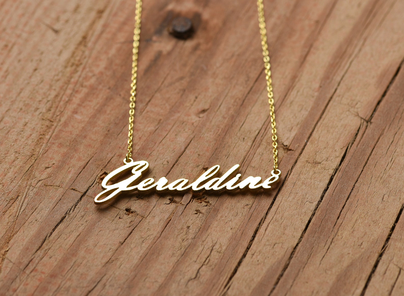 Cursive Name Necklace Name Necklace Gold Personalized - Etsy