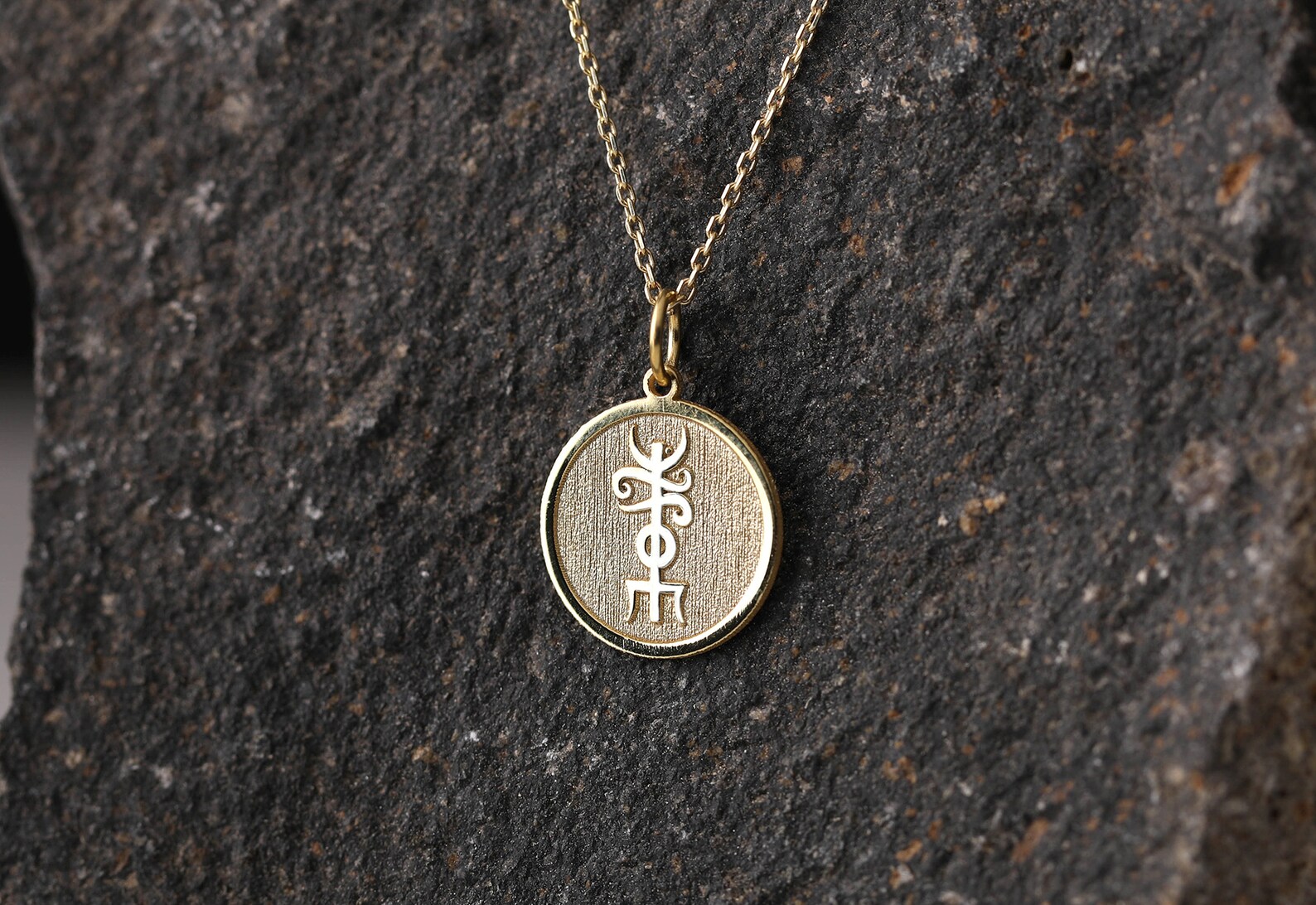 14k Gold Odin Rune Necklace Personalized Odin Name Pendant - Etsy