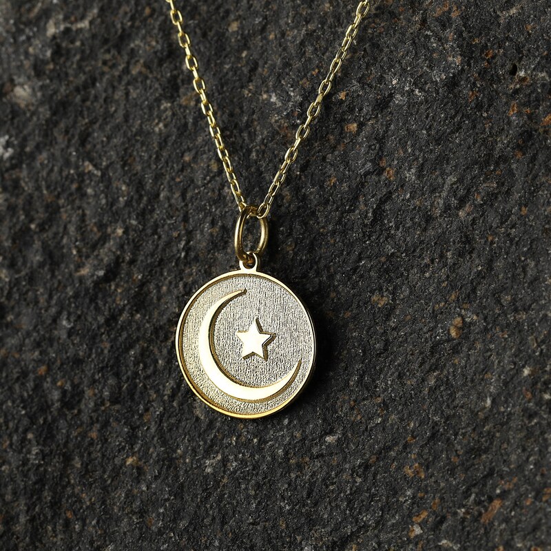 Moon Star Necklace - Etsy