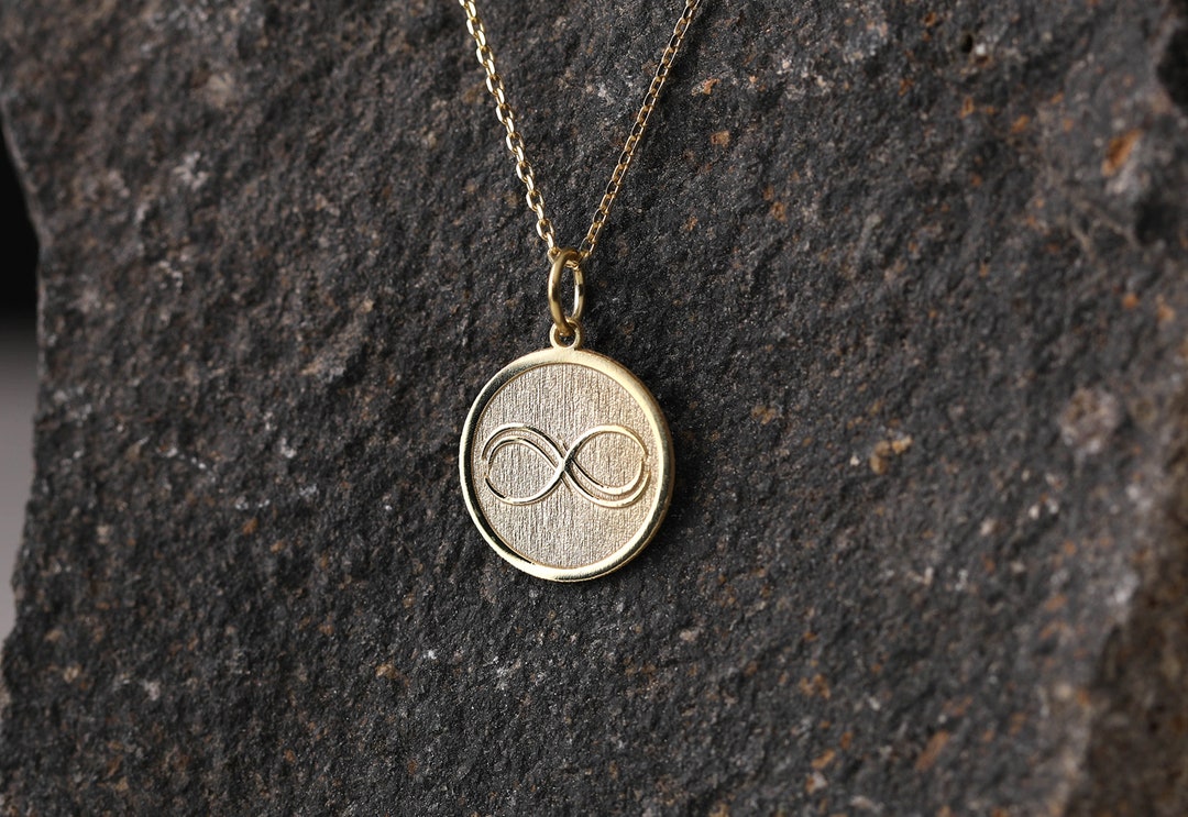 14k Gold Infinity Necklace, Personalized Infinity Necklace, Infinity ...