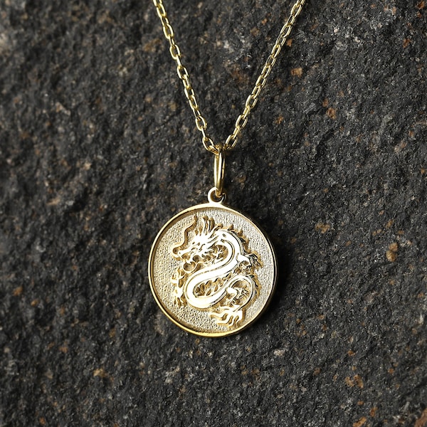 Chinese Dragon Necklace - Etsy