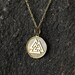 14k Gold Valknut Viking Necklace, Personalized Valknut Pendant, Valknut ...