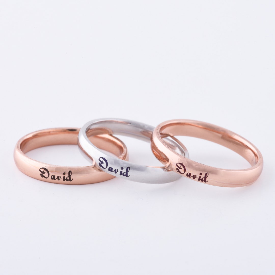Script Name Ring, Custom Signet Ring, Personalized Name Ring ...