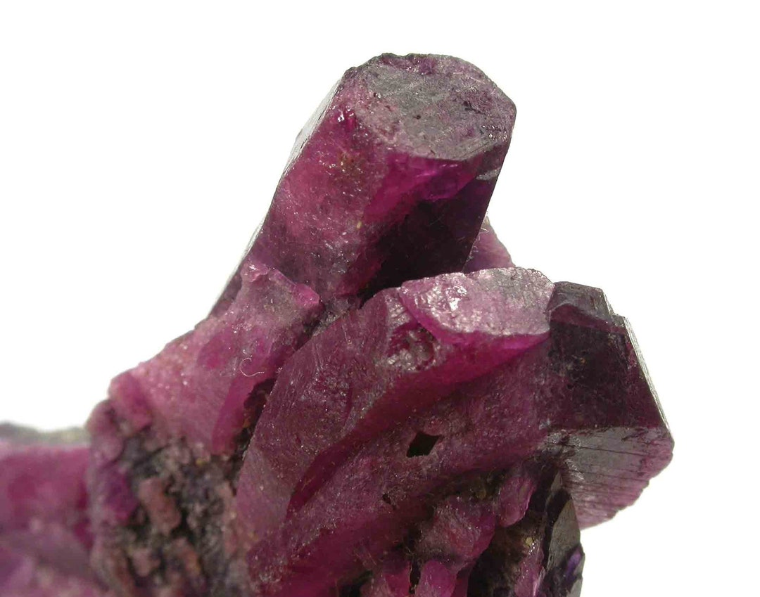 RUBY CRYSTALS Stunning Rich Deep Red Ruby Crystal Group From Myanmar ...
