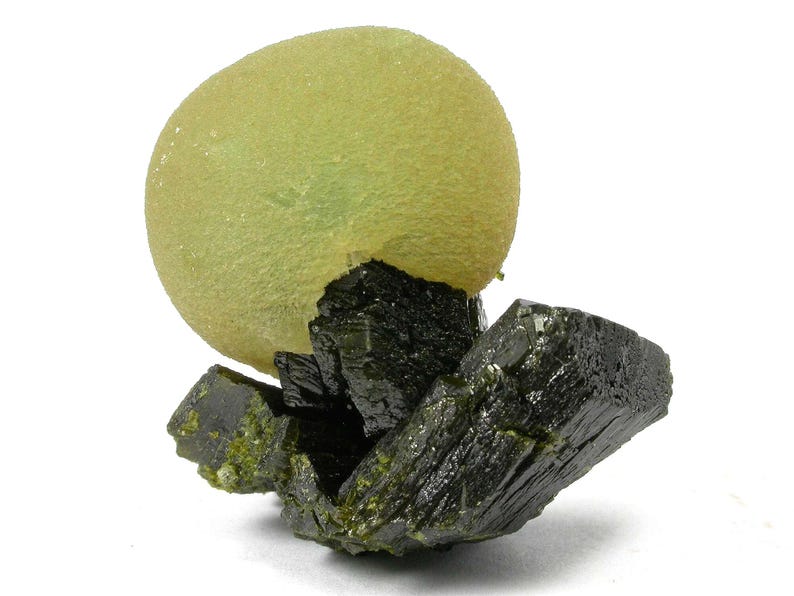 Prehnite With Epidote Specimen - Mali Mineral Collection - Etsy