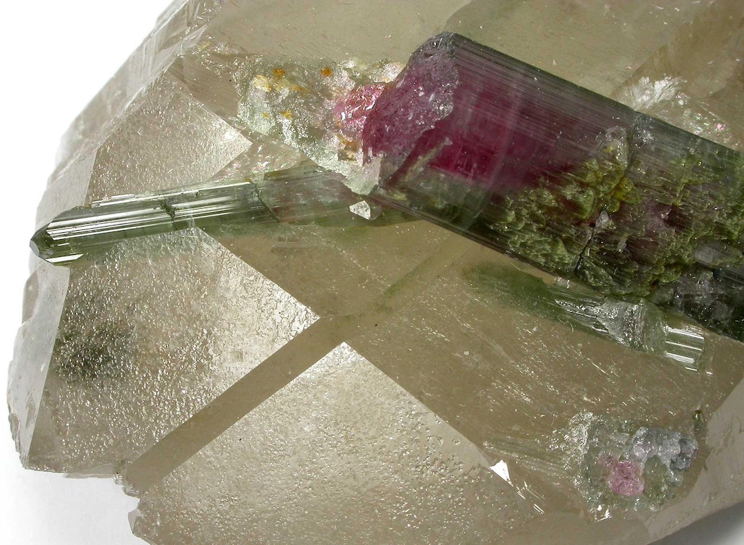 Watermelon TOURMALINE and QUARTZ Pretty Tourmaline and Quartz Piece ...