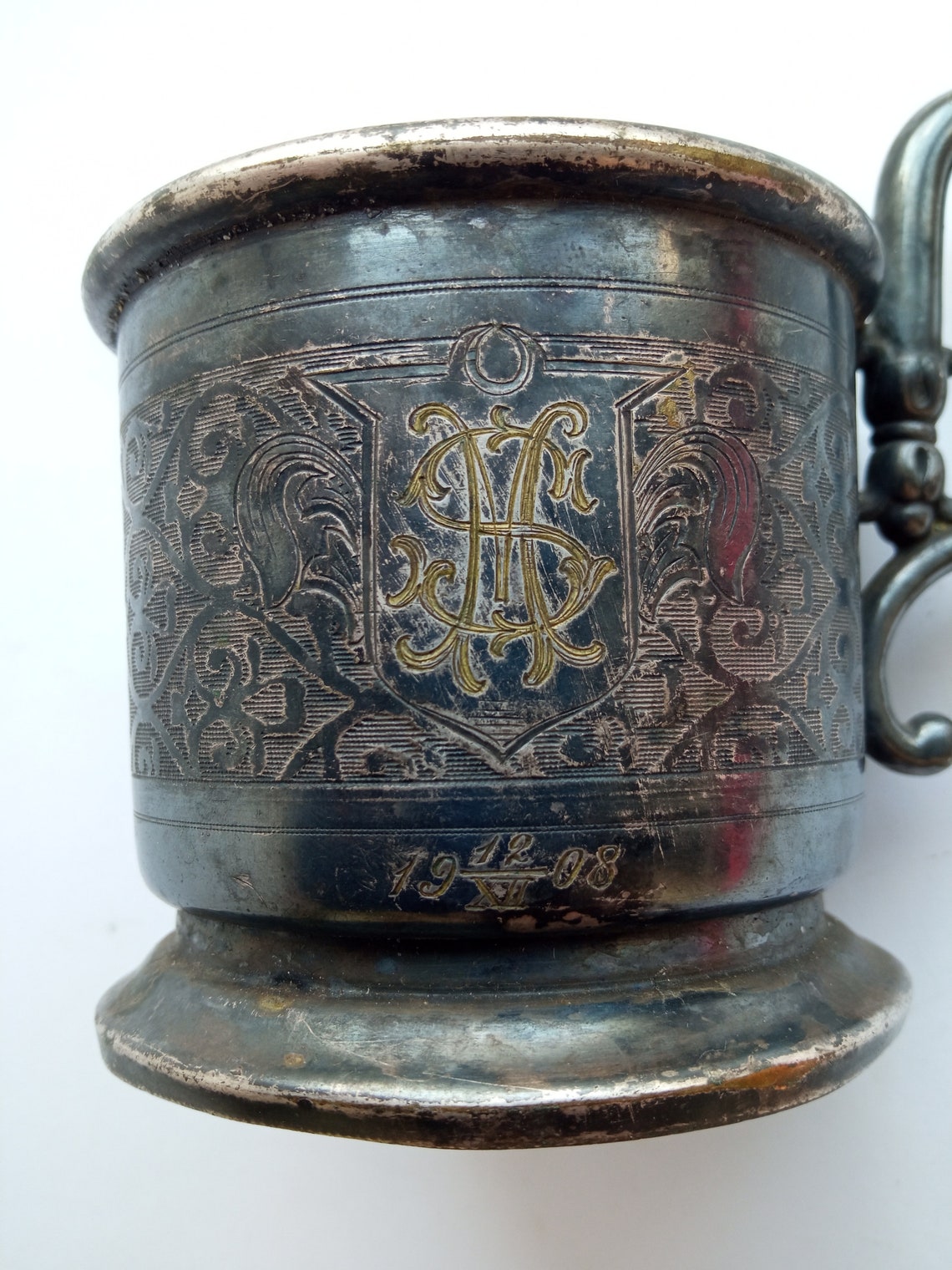 Cup holder Fraget Fraget N Plaque 1908 12 / XII | Etsy