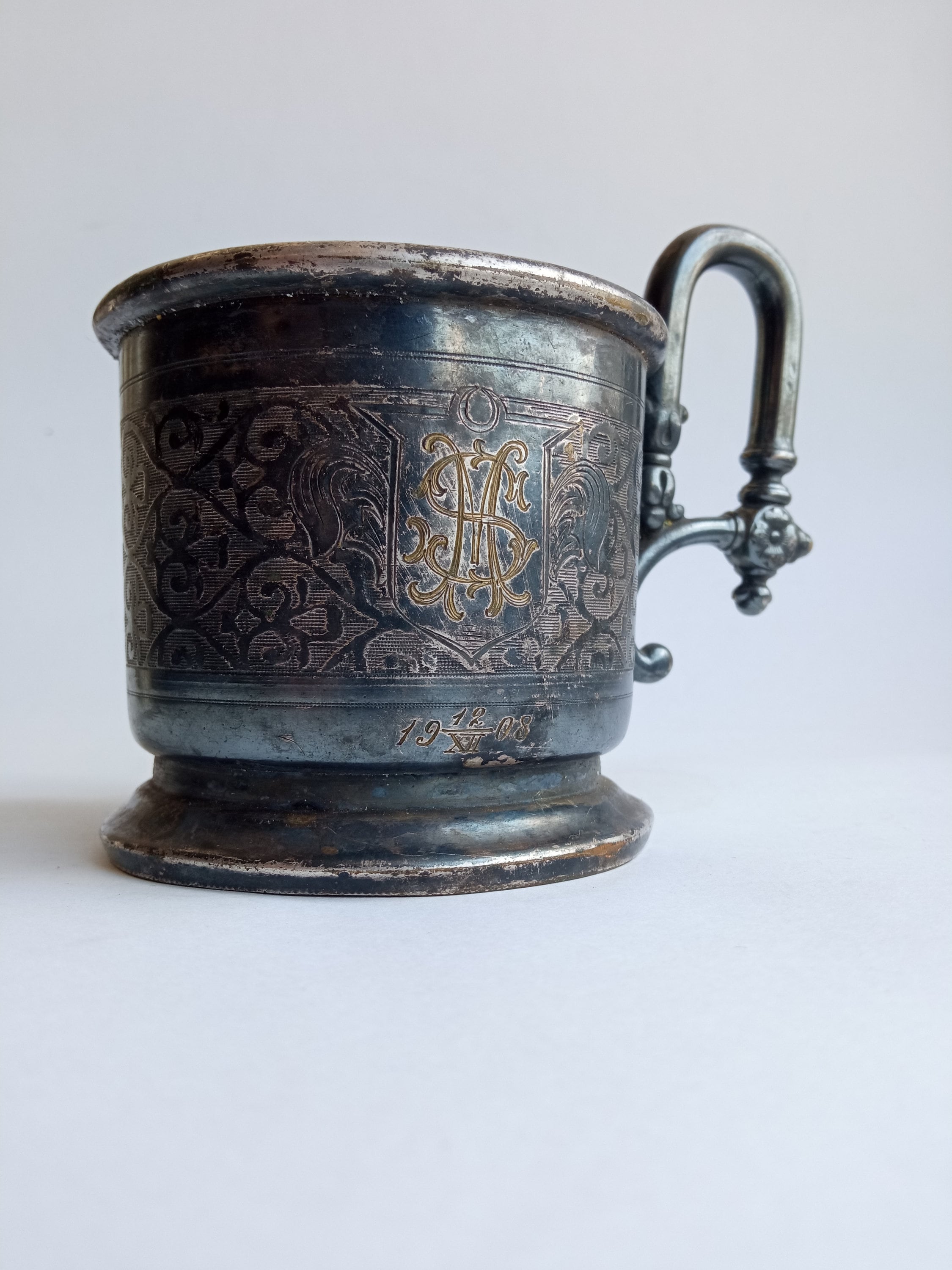 Cup holder Fraget Fraget N Plaque 1908 12 / XII | Etsy