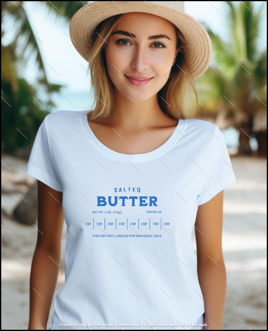 Funny SVG Salted Butter Measurement Baking Sublimation Margarine Gift ...