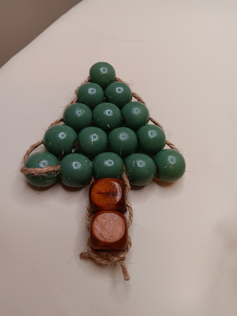 Ornament Kids Make Your Own Craft Kit Green Wood Bead - Etsy