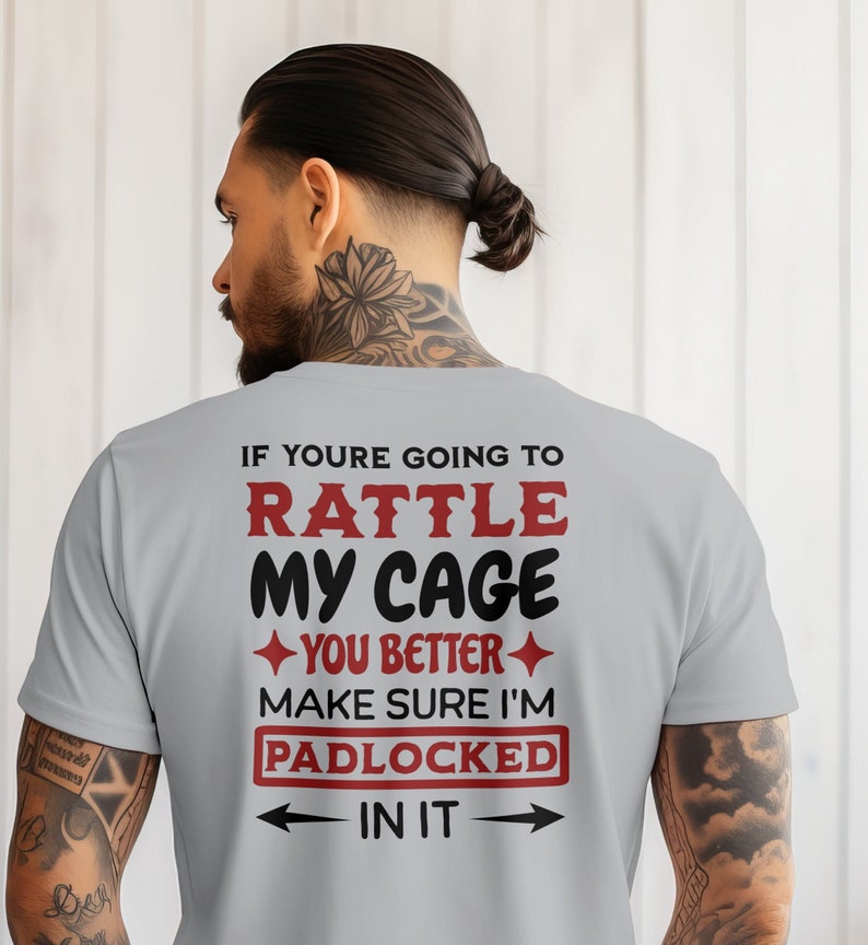Rattle My Cage T-shirt – Funny Padlocked Design (instant Digital ...