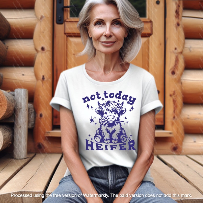 Not Today Heifer, PNG SVG Adult Retro Pocket Farm Sarcastic Highland ...
