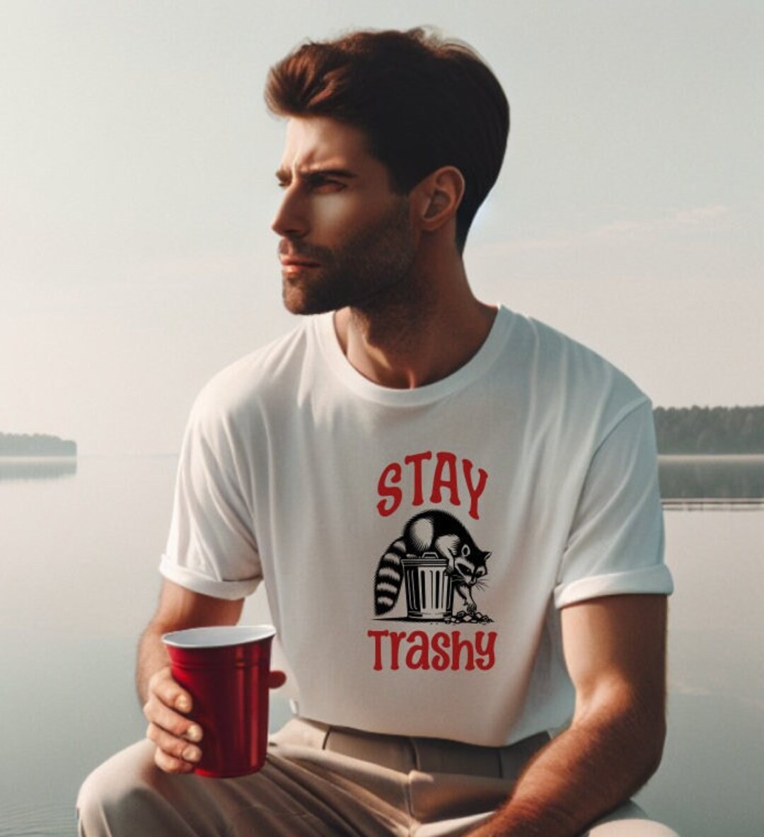 Stay Trashy Funny Sarcastic SVG PNG "stay Trashy" Racoon Adult Humor ...