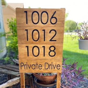Multiple Address Stake Engraved | Shared Driveway Personalized Sign ...