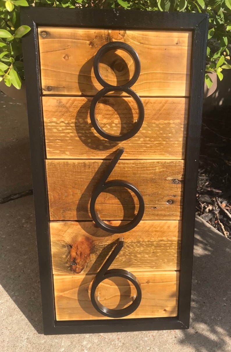 Address Sign Farmhouse Rustic House Number Sign Reclaimed - Etsy