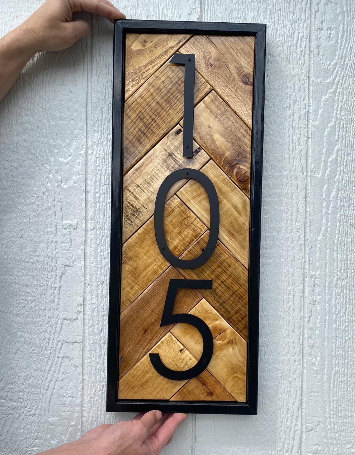 House Numbers Rustic Modern Oversized 7 Inch Metal Number - Etsy