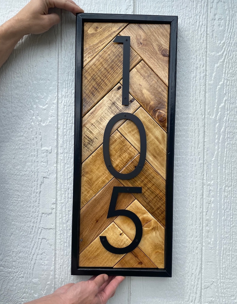 House Numbers Rustic Modern Oversized | 7 Inch Metal Number Sign for ...