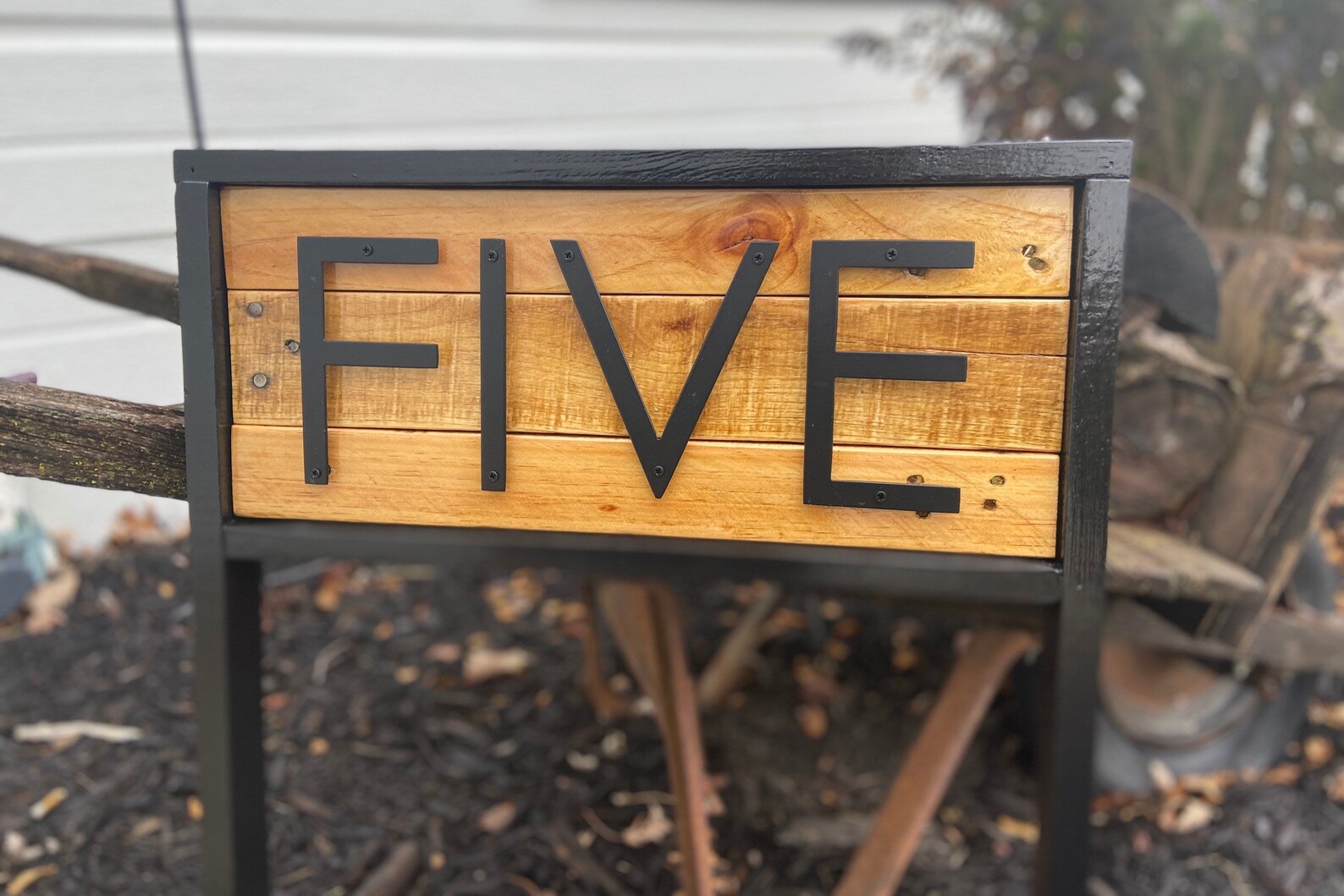 Personalized House Number Stake for Yard Reclaimed Wood - Etsy