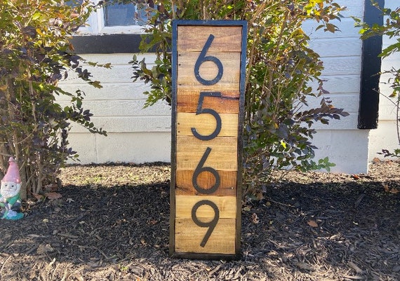 House Numbers Rustic Modern Oversized 7 Inch Metal Number - Etsy