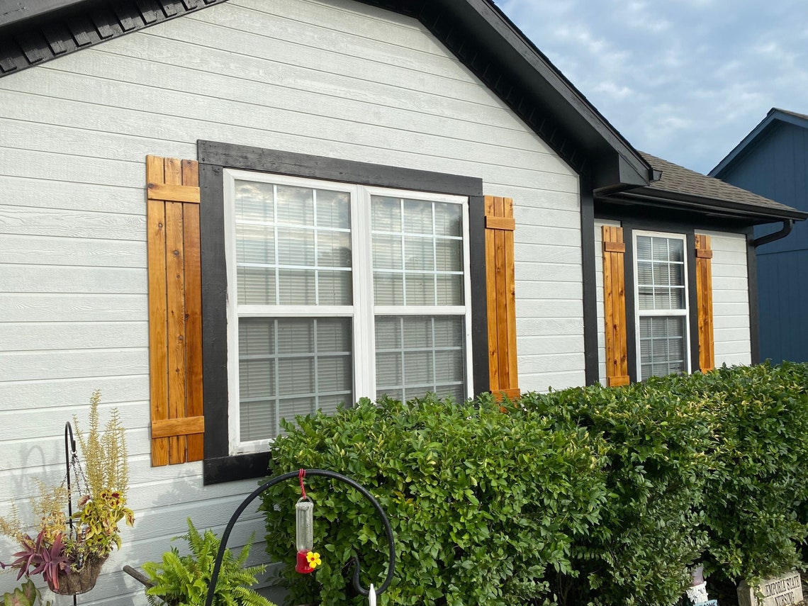 Cedar Shutter Set Custom Rustic Modern Farmhouse Decor - Etsy