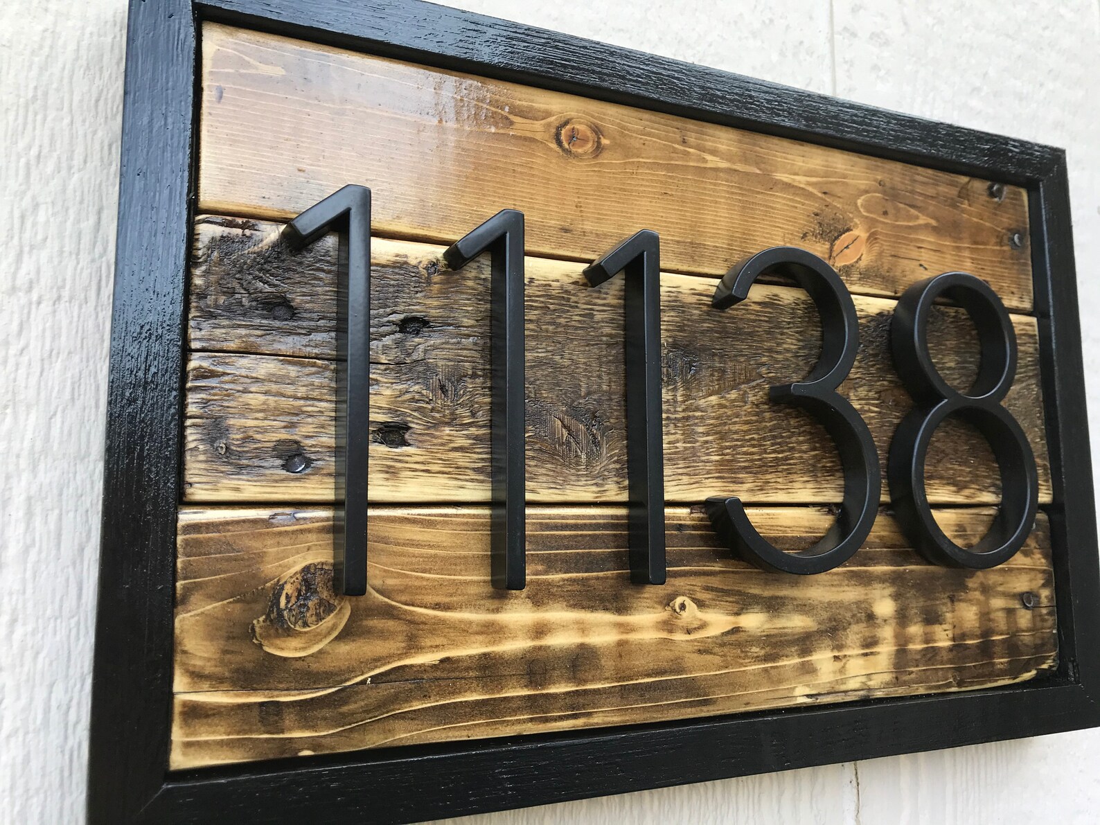 House Numbers Rustic Farmhouse Address Sign Modern House | Etsy