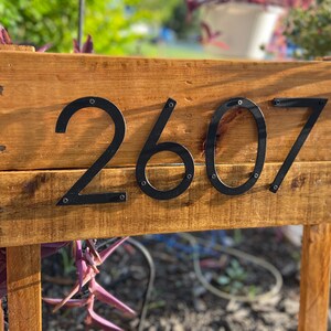 Address Stake Metal Numbers | Reclaimed Wood Address Sign for Garden ...