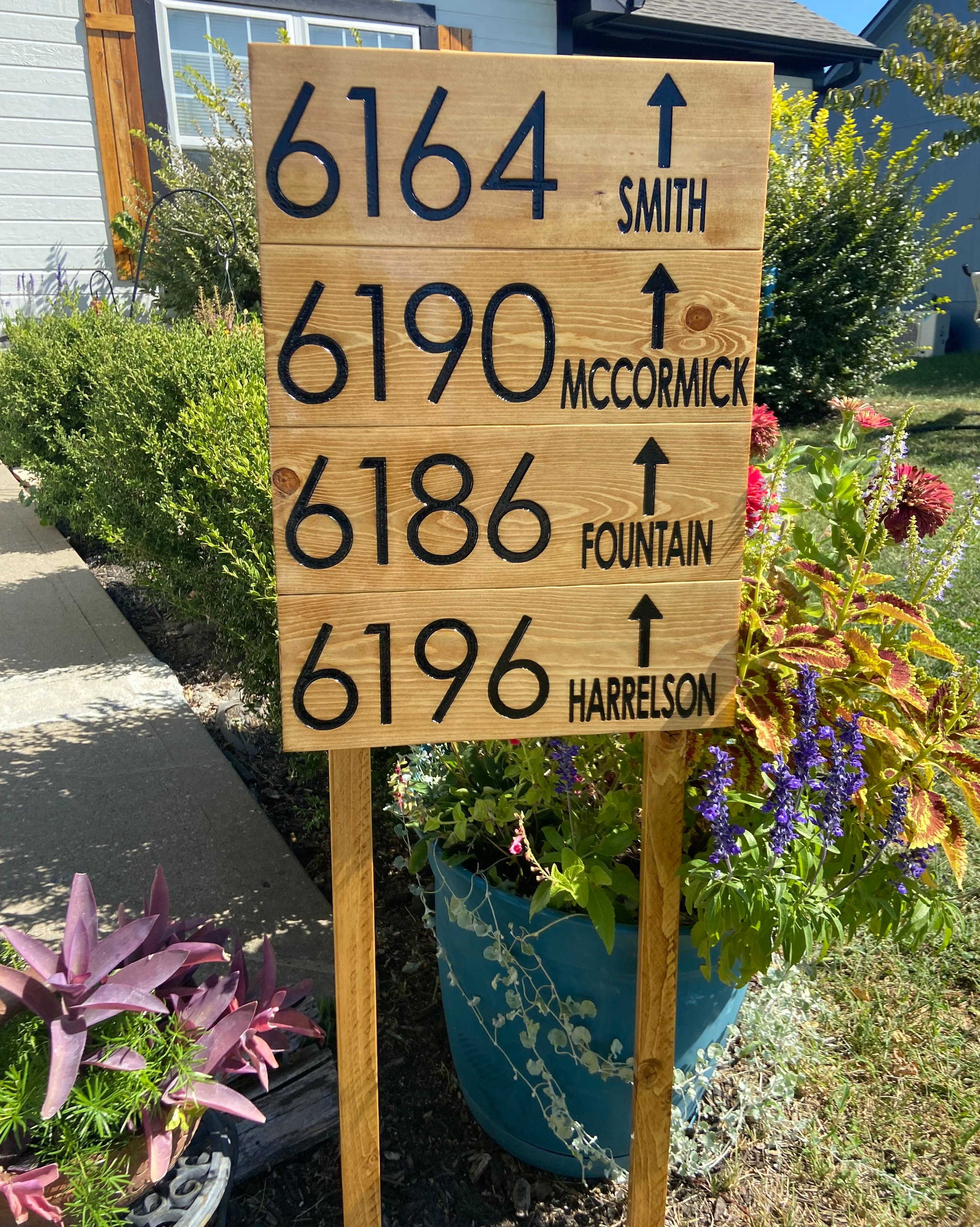 Multiple Address Stake Engraved Shared Driveway Personalized - Etsy