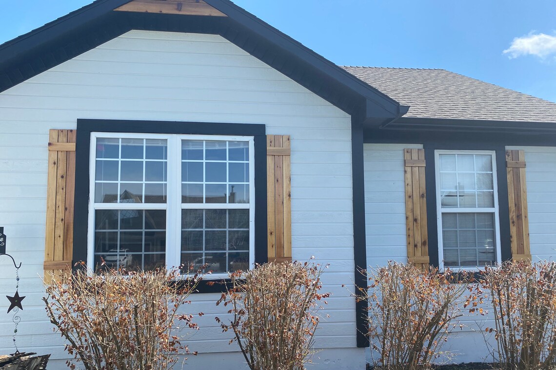 Cedar Shutter Set Custom Rustic Modern Farmhouse Decor | Etsy