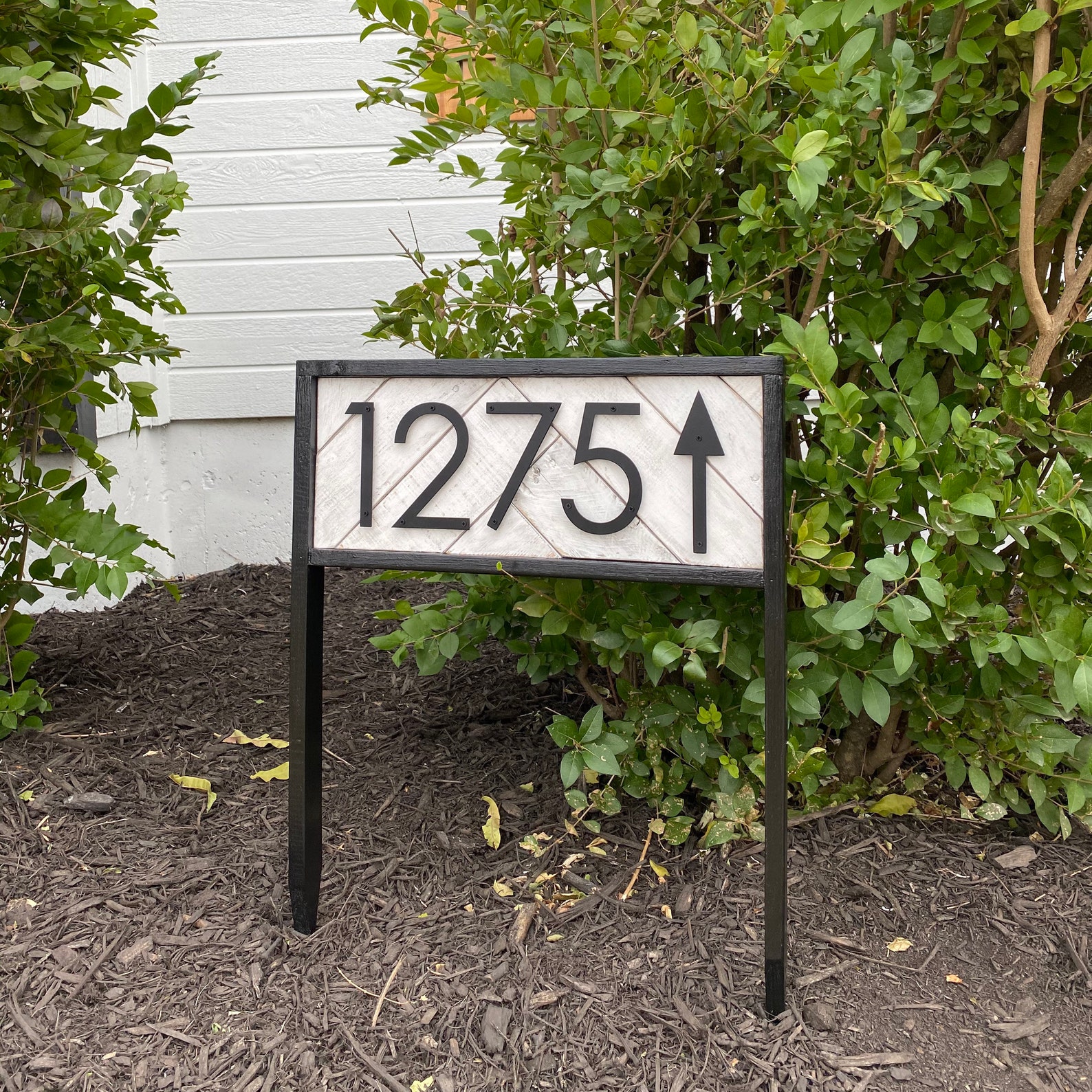 Address Stake With Arrow Reclaimed Wood Address Sign for - Etsy