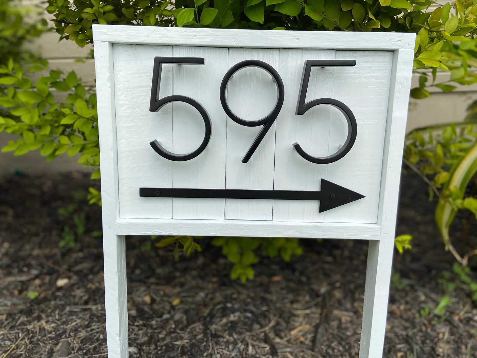 Address Stake With Arrow Reclaimed Wood Address Sign for - Etsy