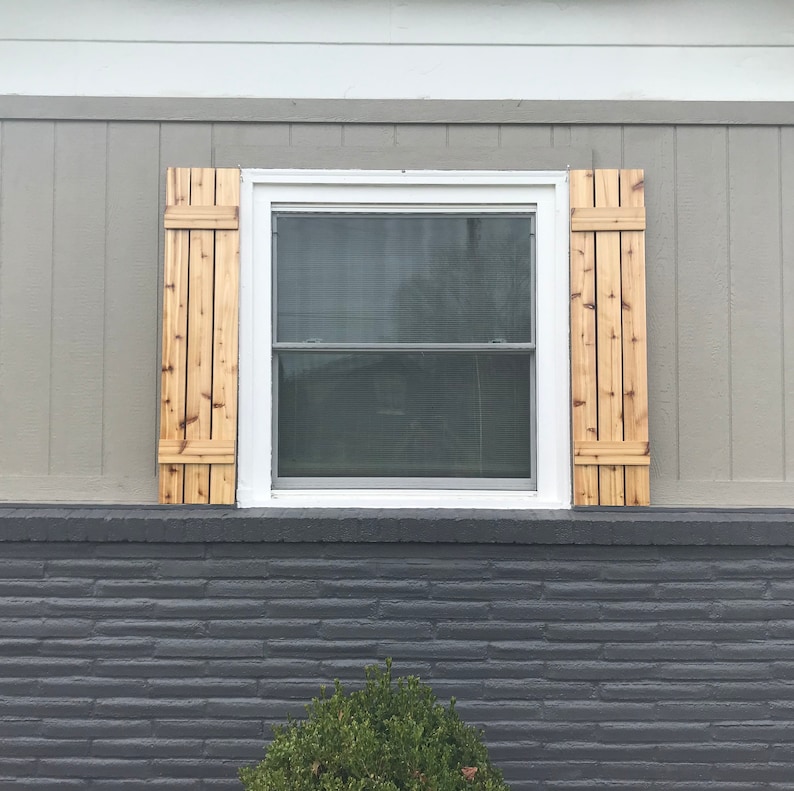 Cedar Shutter Set Custom Rustic Modern Farmhouse Decor - Etsy